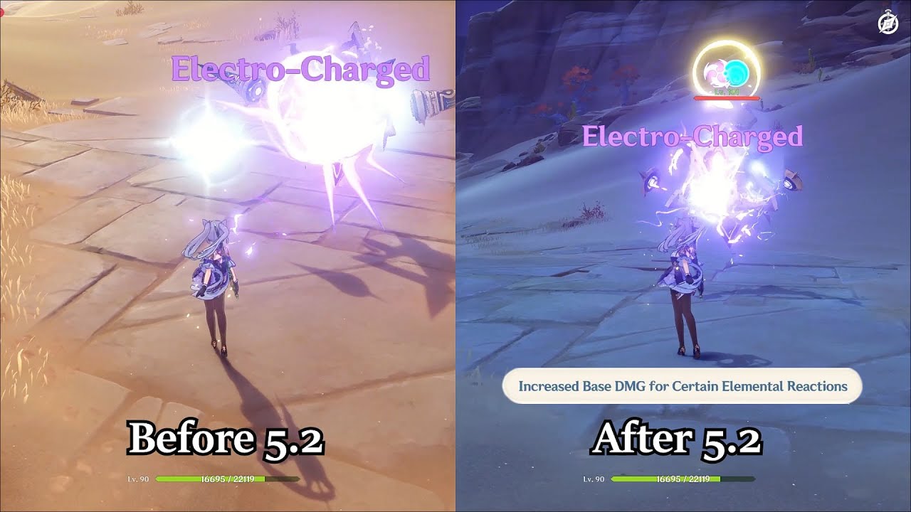 v5.2 Elemental Reactions Buff Before and After Comparison | Genshin ...