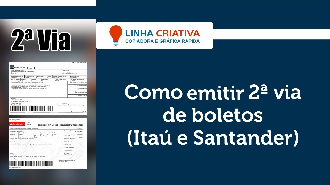 Como emitir segunda via de boletos Santander e Itaú - YouTube