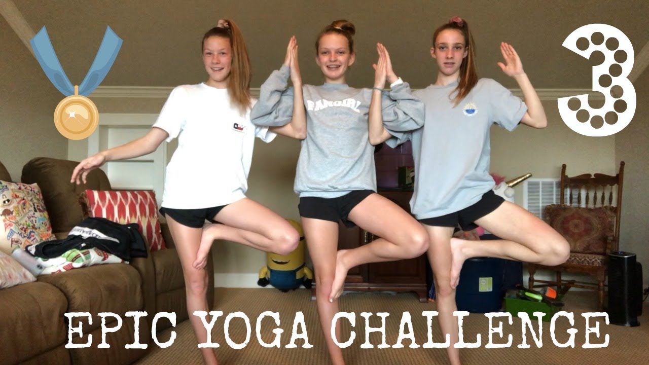 epic 3 person yoga challenege - YouTube
