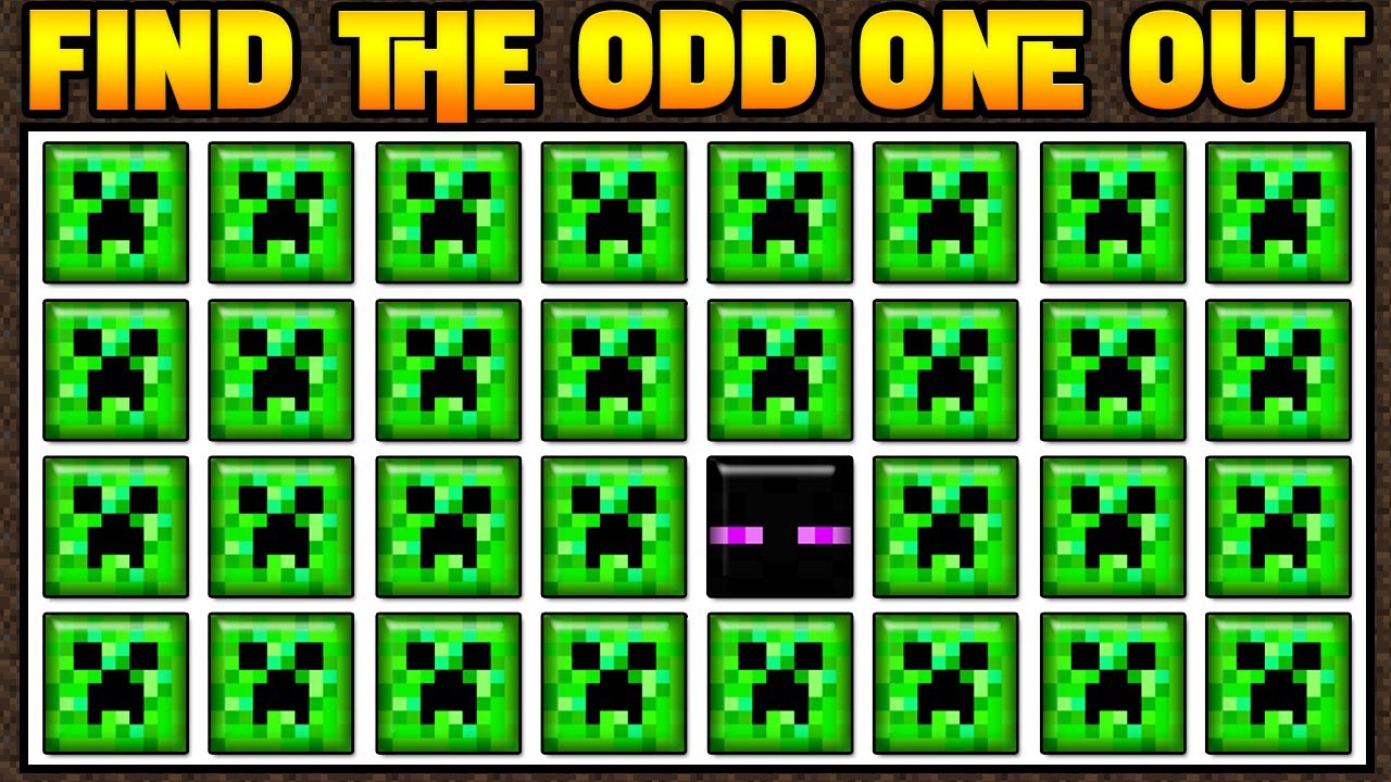 Spot The Odd Minecraft Object Out Of Many - YouTube