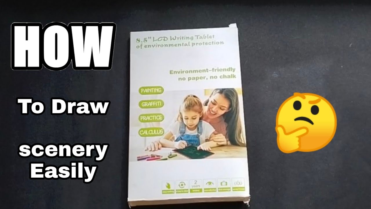 How to Draw scenery easily in 8.5" LCD Writing Tablet Step by Step ...