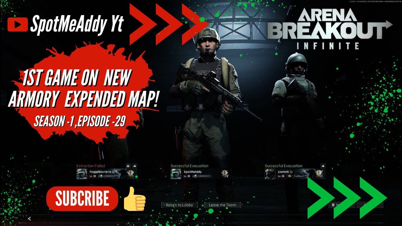 1st Game on New Armory Expended map! Arena breakout infinite Gameplay ...