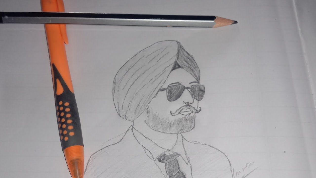 how to draw tarsem jassar picture😀 - YouTube