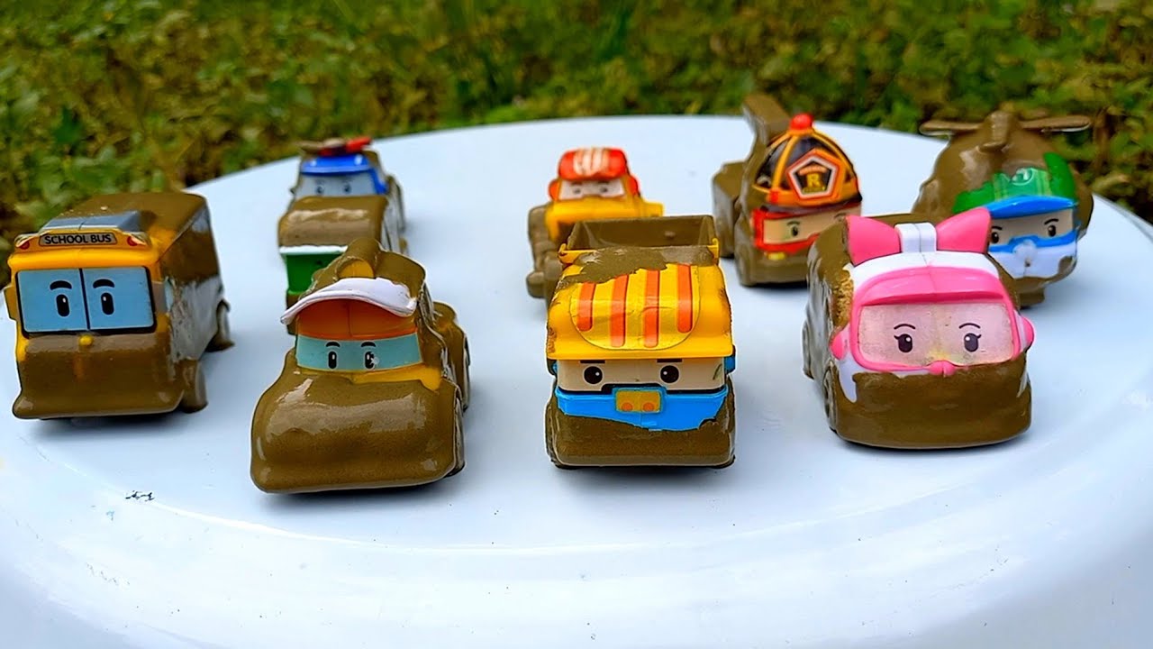 Mainan Robocar Poli, Amber, Poli, Helly, Roy, School Bus, Taxi, Max ...