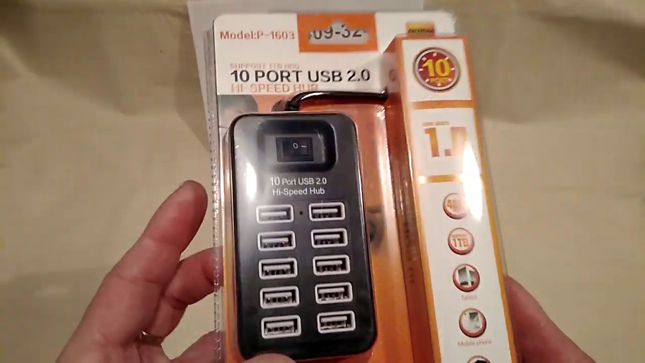 Хаб USB 2,0 10 port (P-1603) в Баку / Bakida - YouTube