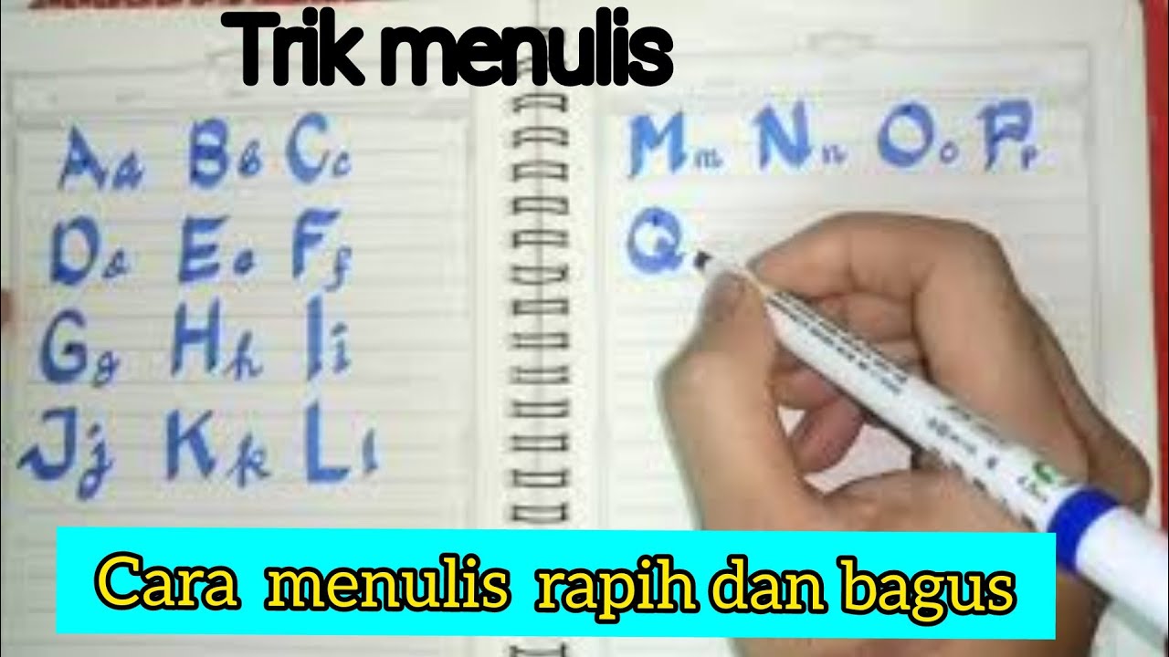 Cara menulis bagus dan rapih||tulisan tangan - YouTube