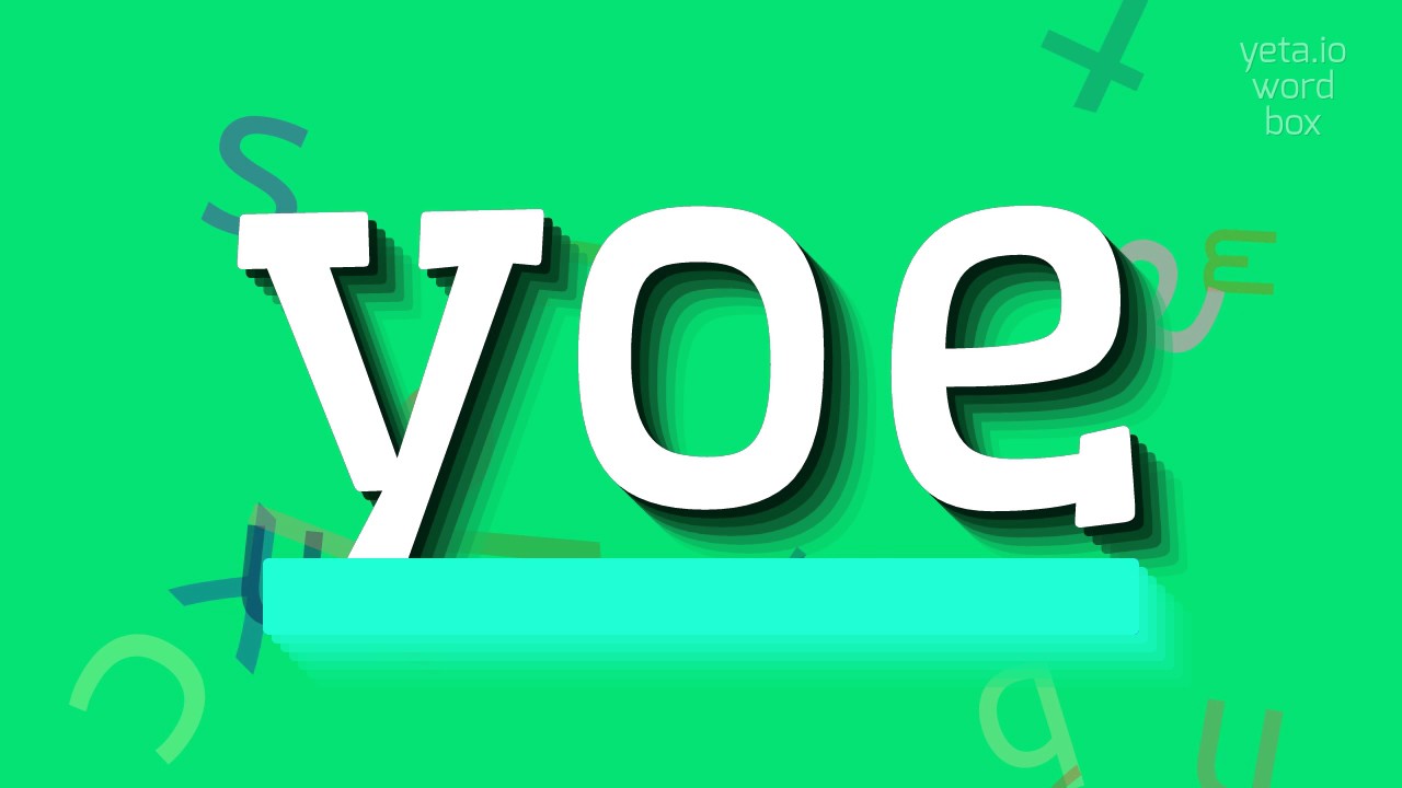 How to say "yoe"! (High Quality Voices) - YouTube