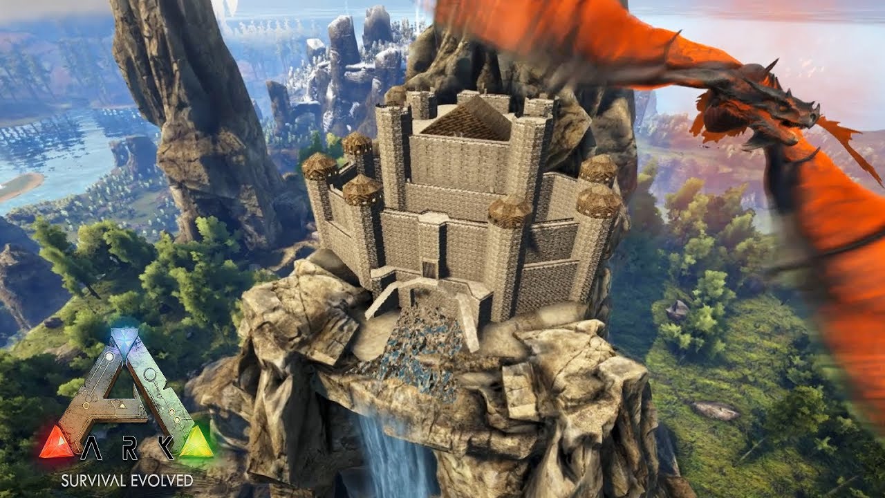 ARK: Survival Evolved Castle - The Dragons Nest (Speed Build) - YouTube