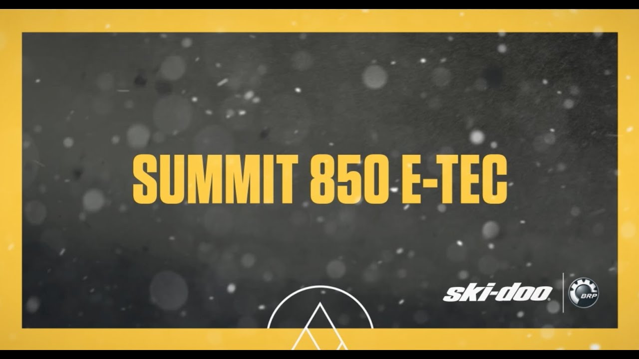 2017 Ski-Doo : The Summit 850 E-TEC - YouTube