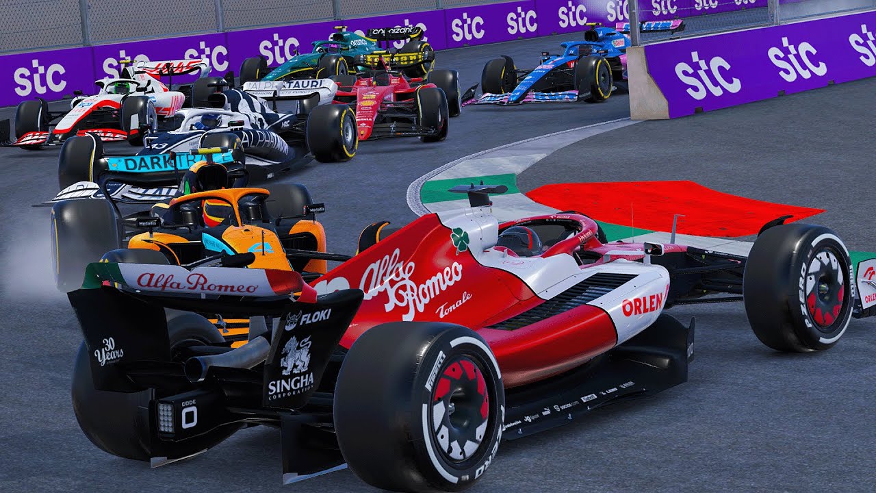 INSANE LEAGUE RACE IN JEDDAH! FINAL LAP CLASH! - F1 22 Nitro Racing ...