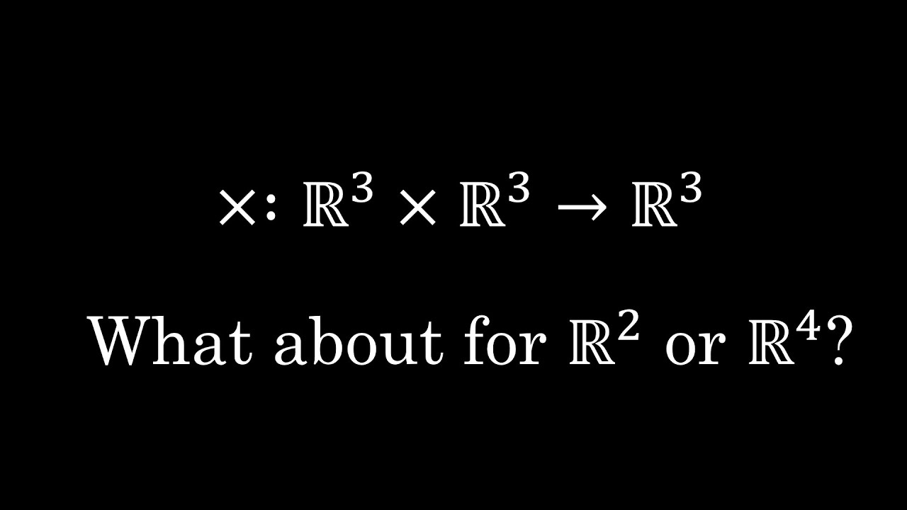 How do we generalize the cross product to other dimensions? - YouTube