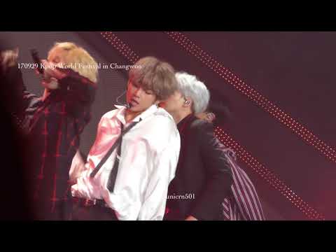 170929 Kpop World Festival in Changwon #BTS     #MICDROP 4K #V #taehyung focus