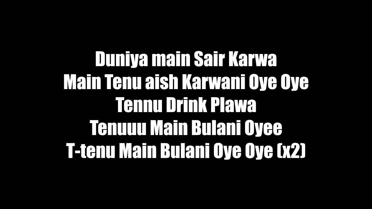Tasha Tah | Oye Oye | Official Lyrics - YouTube
