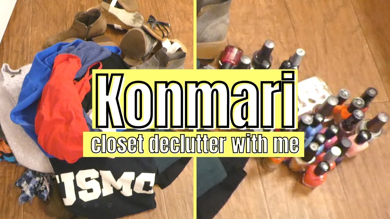 CLOSET DECLUTTER KONMARI STYLE PART 2 I CLEAN WITH ME 2021 - YouTube
