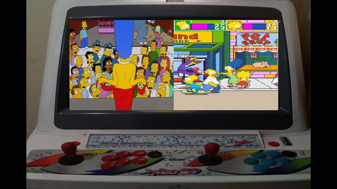 games arcade 90s dingdong the end the simpson - YouTube
