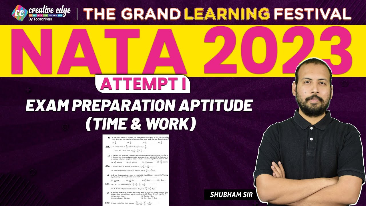 NATA 2023 Exam Preparation | Aptitude (Time & Work) Preparation for NATA | NATA 2023 Exam - YouTube