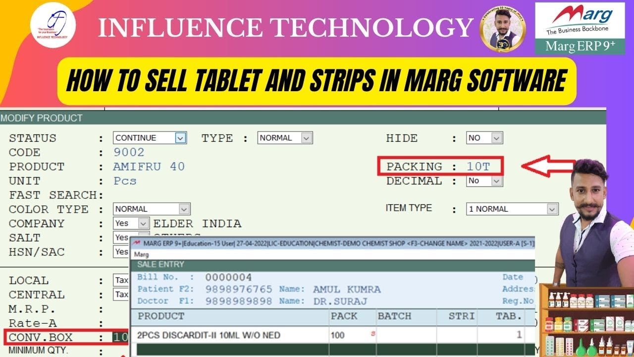 How To Sale Tablet & Strips in Marg Software - YouTube
