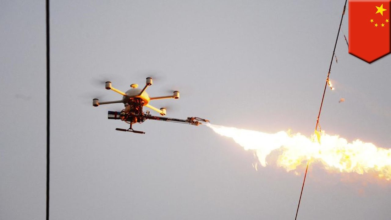 Flaming drones: China uses fire-spewing drones to burn trash off power ...