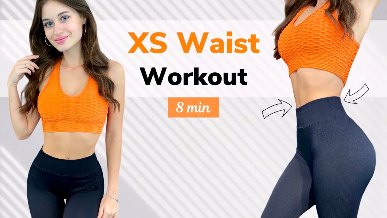 8 Min XS WAIST Workout | Slim Waist & Trained Abs at Home | No ...