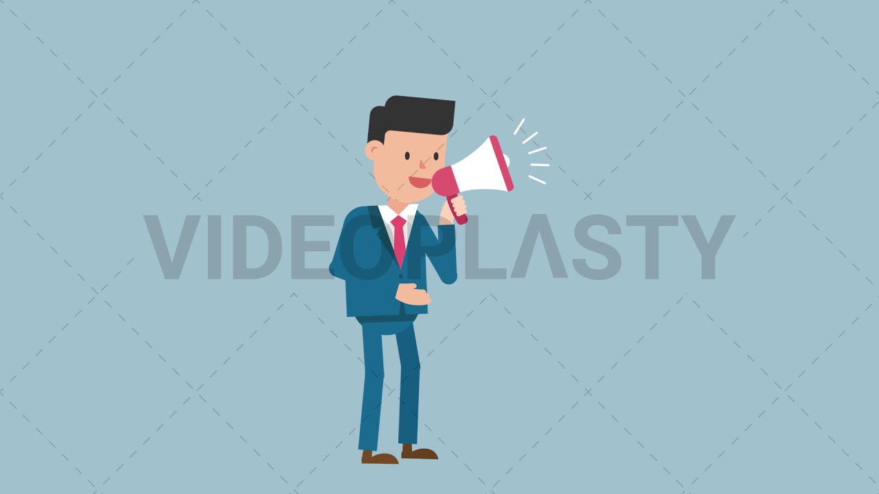 Corporate Man Using a Megaphone Animation [ MOV | GIF ] - YouTube