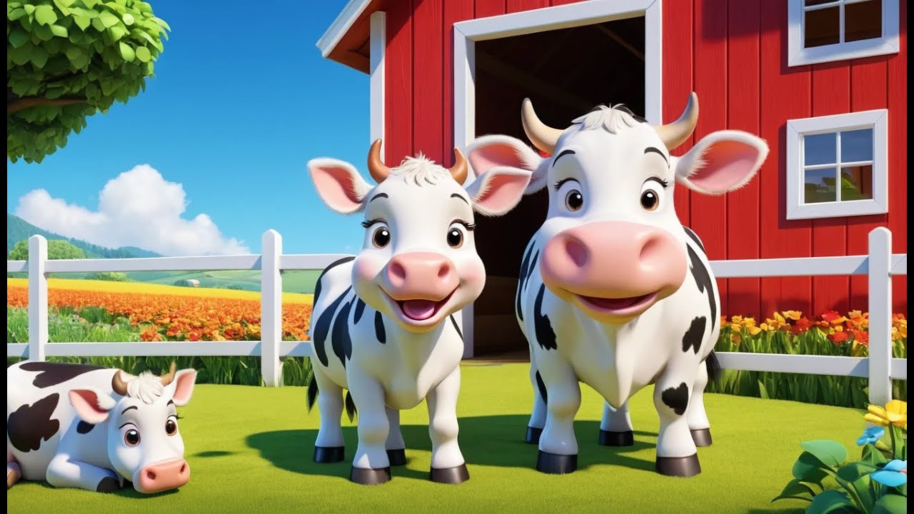 Baby Cow Say Moo Moo Moo | Moo Moo Song for Kids | Farm Animal Nursery ...