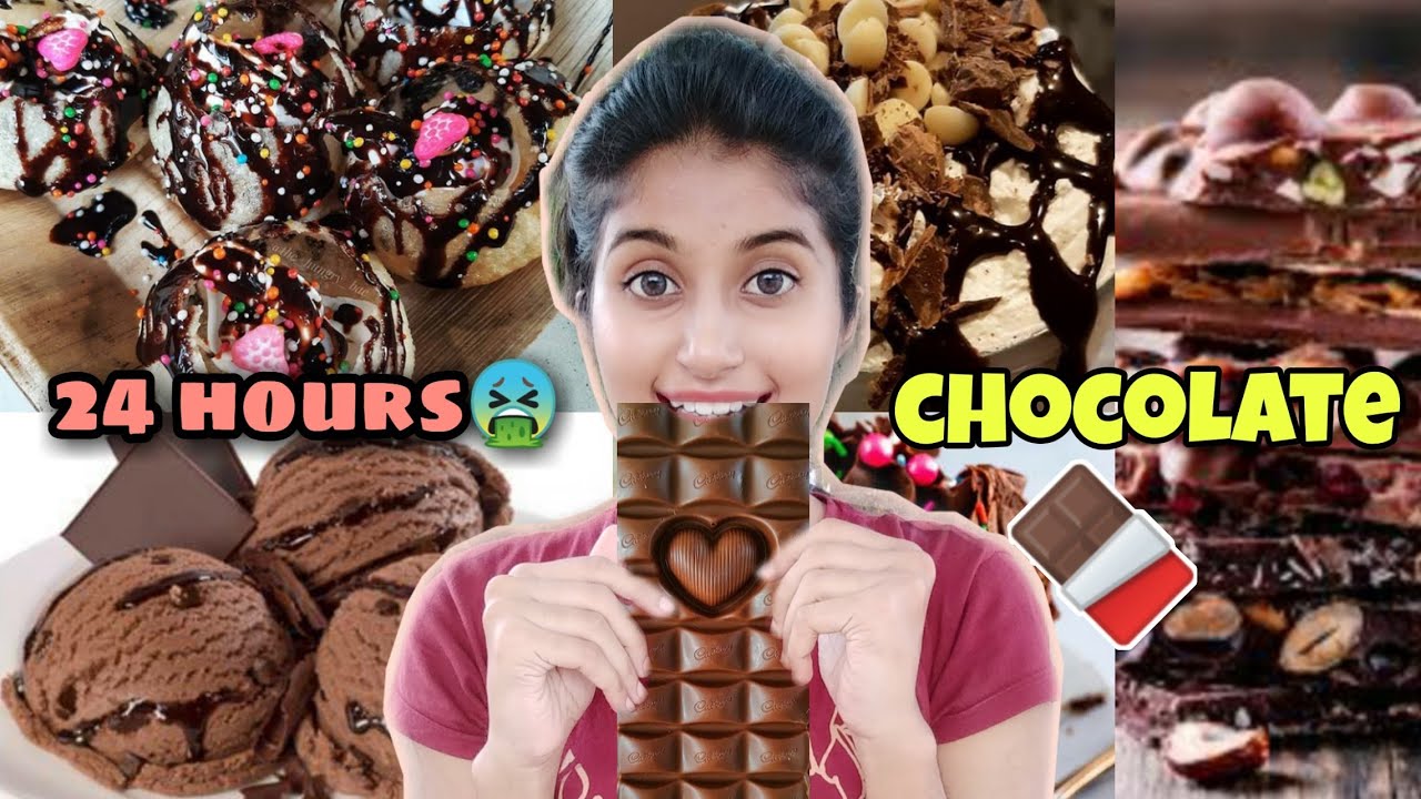 I ate only Chocolate food challenge for 24 hours 🍫 - YouTube