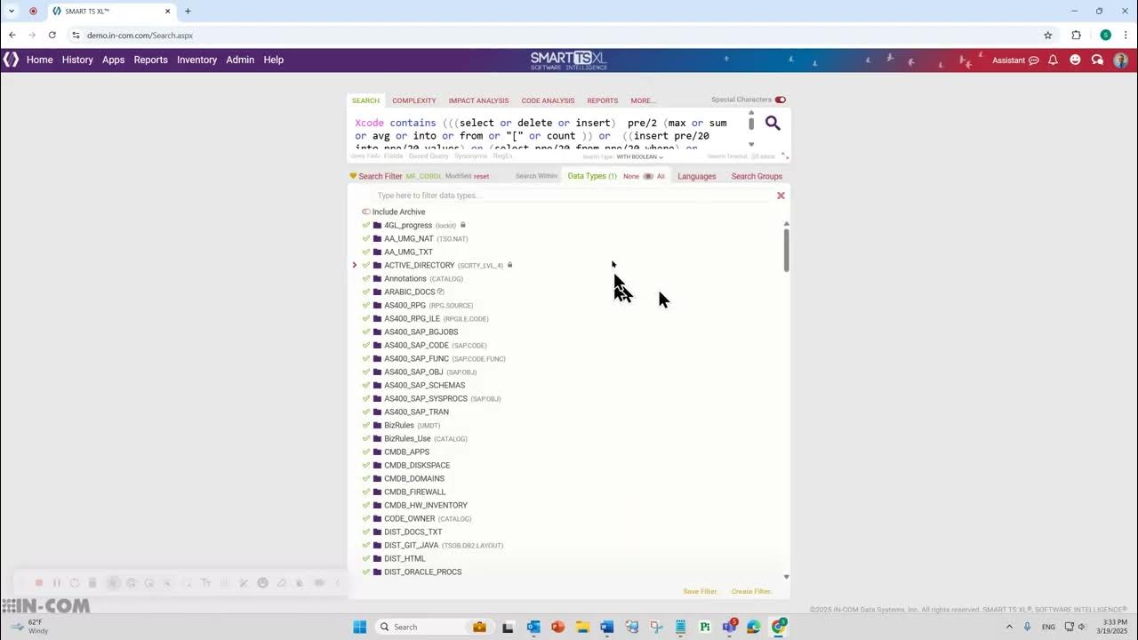 Find All SQL Statements in Your Entire Codebase | SMART TS XL by IN-COM Data Systems - YouTube