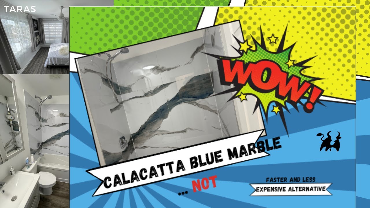 BATHROOM TILES - Calacatta blue marble tiles alternative | Taurus ...