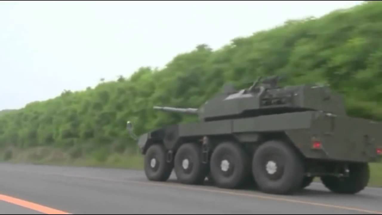 Японский колесный танк Maneuver Combat Vehicle Сухопутные силы ...