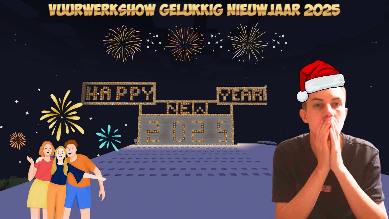 MINECRAFT VUURWERKSHOW GELUKKIG NIEUWJAAR 2025🎆🎆 - YouTube