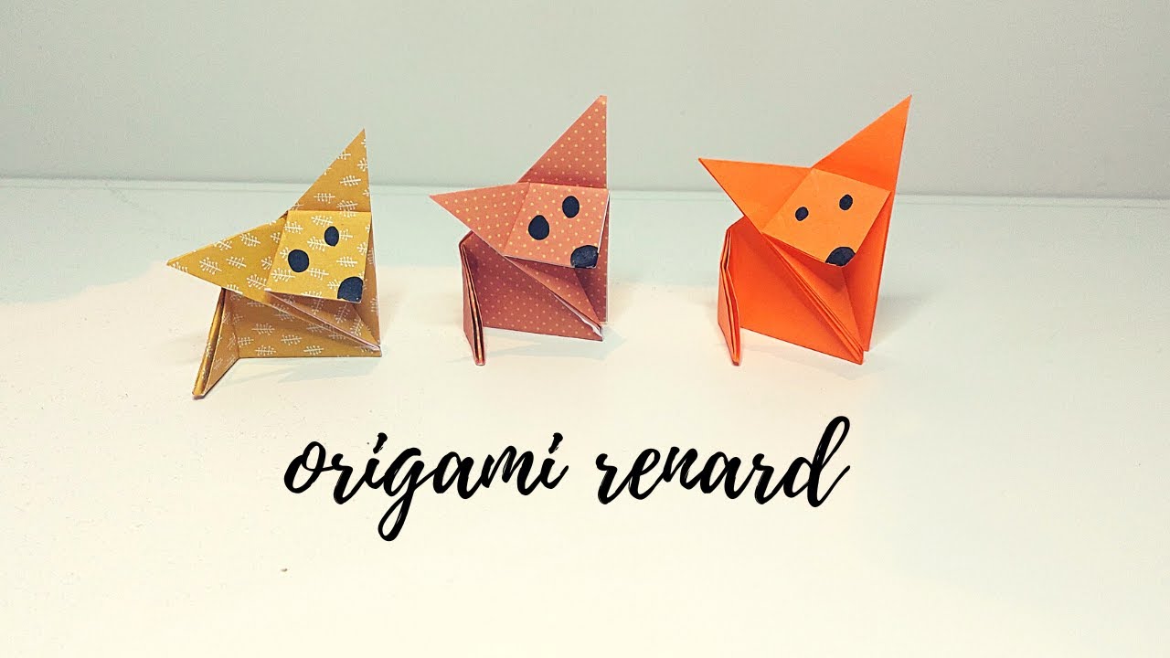 origami facile renard - YouTube