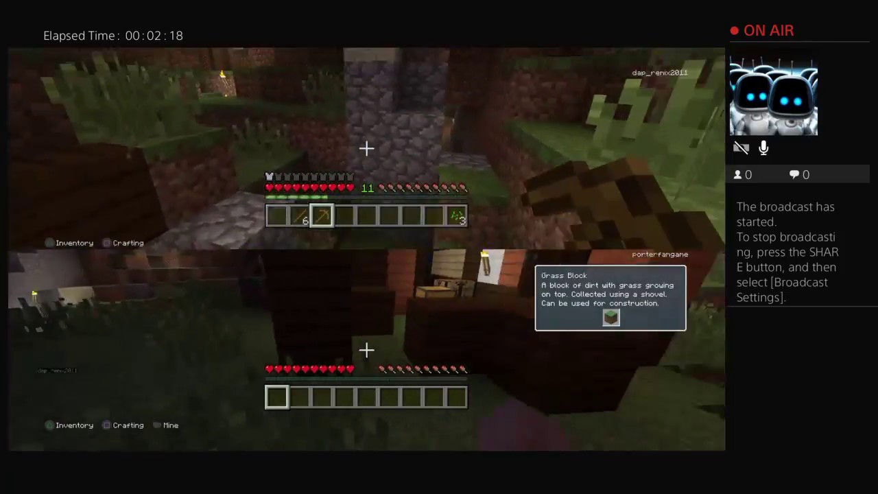 Porter Family playing Minecraft father and son time on the PS4! - YouTube