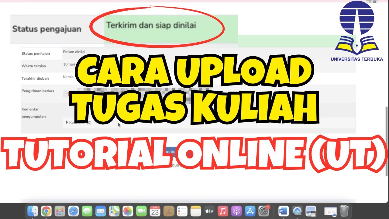 Cara Upload Tugas Di E Learning UT - Tutorial Online UT - YouTube