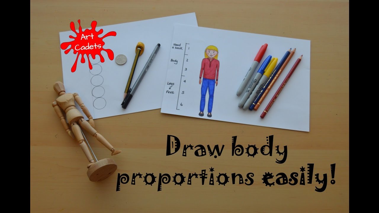 Easy way to draw a child in proportion - YouTube