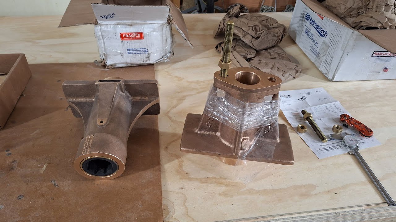 Stuffing Box and Aft Sleeve Bearings Arrive - YouTube