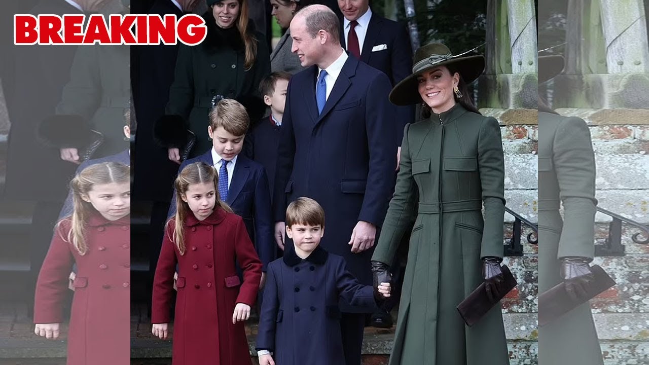 Prince William, Kate, George, Charlotte and Louis beam with festive ...