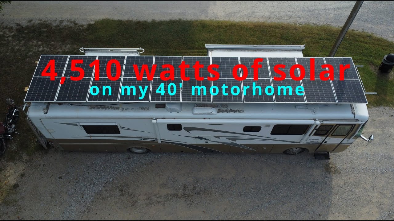 #114 New Solar Project on my 40' motorhome 4,510 watts - YouTube