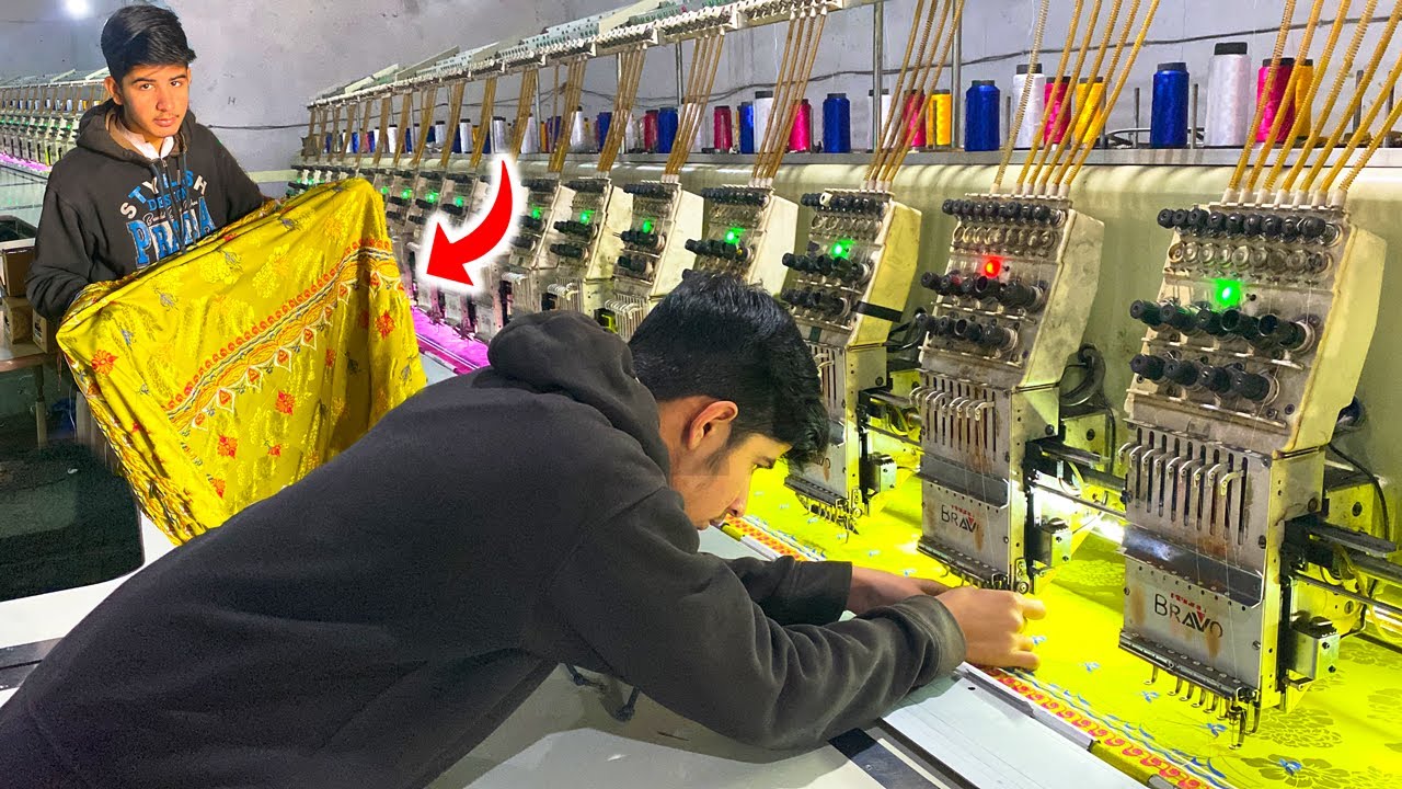 How to Trace Pattern on Cloth | Textile Mass Production Process ...