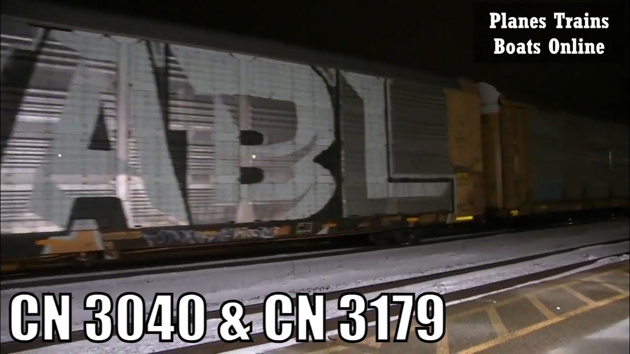 CN M384 Manifest Train CN 3040 & CN 3179 Locomotives Strathroy Sub - YouTube