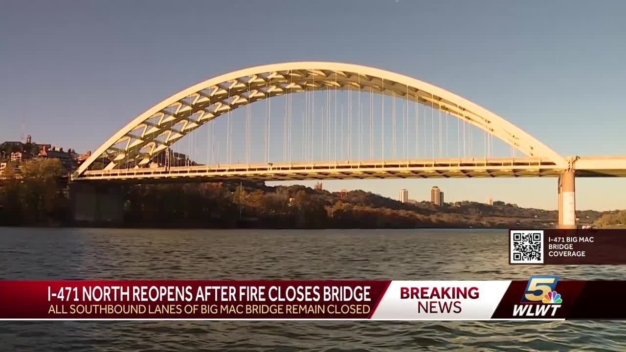 I-471 southbound lanes remain closed after fire damages Daniel Carter ...