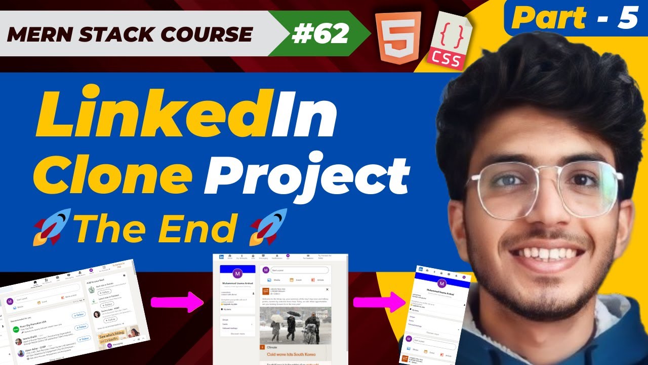Adding Responsiveness In Linkedin Clone Part 5 Mern Stack Ep 62 Pakistani Developer 9178
