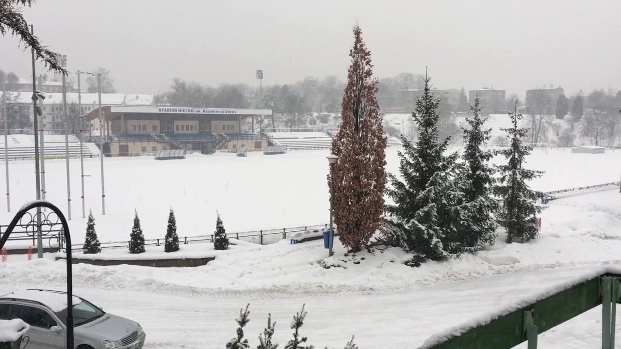Snowfall in poland - YouTube