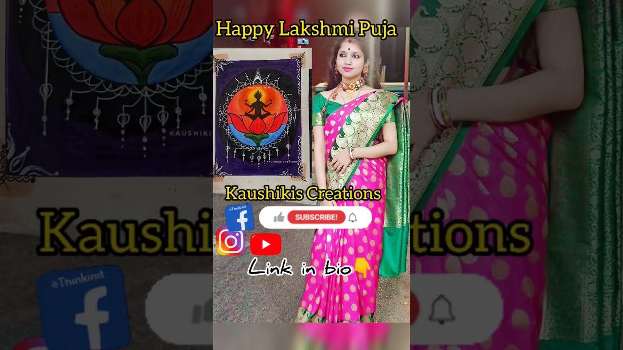 Goddess Lakshmi drawing step by step | Laxmi Mata / Lokkhi Thakur ...