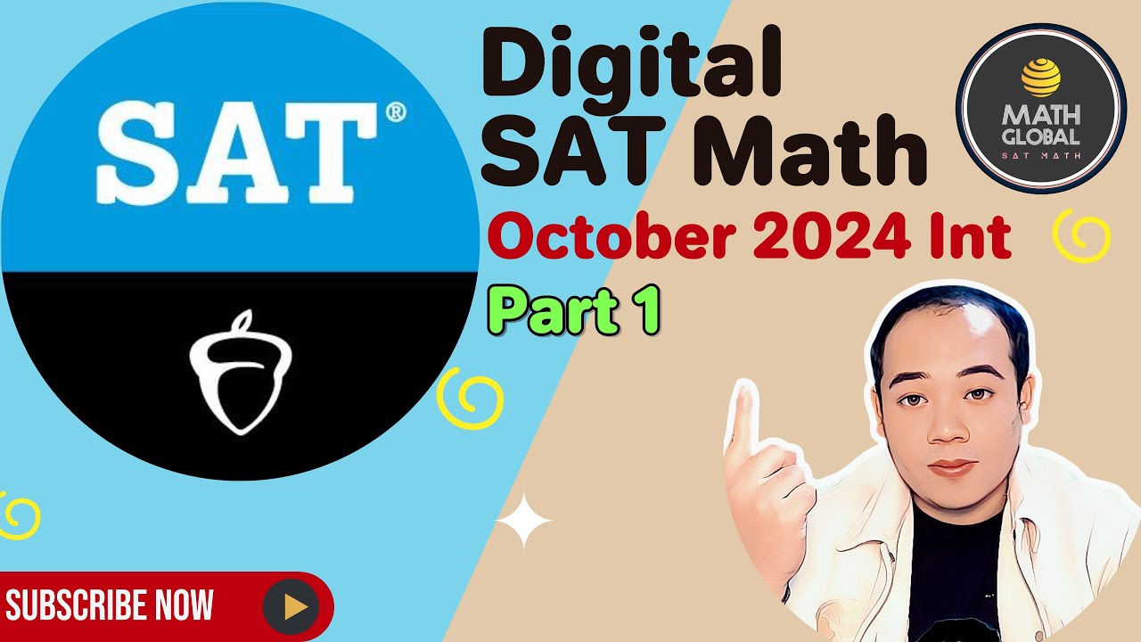 Digital SAT Math : October 2024 (Part 1) - YouTube