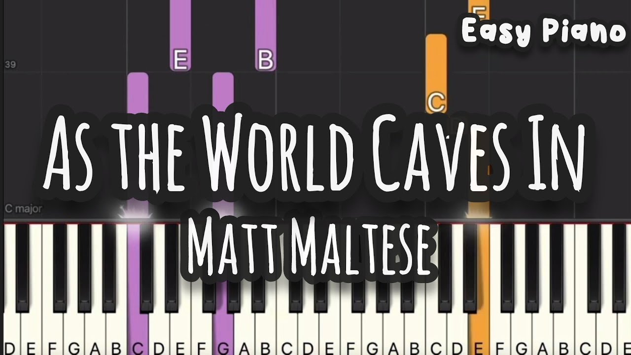 Matt Maltese - As the World Caves In (Easy Piano, Piano Tutorial) Sheet ...