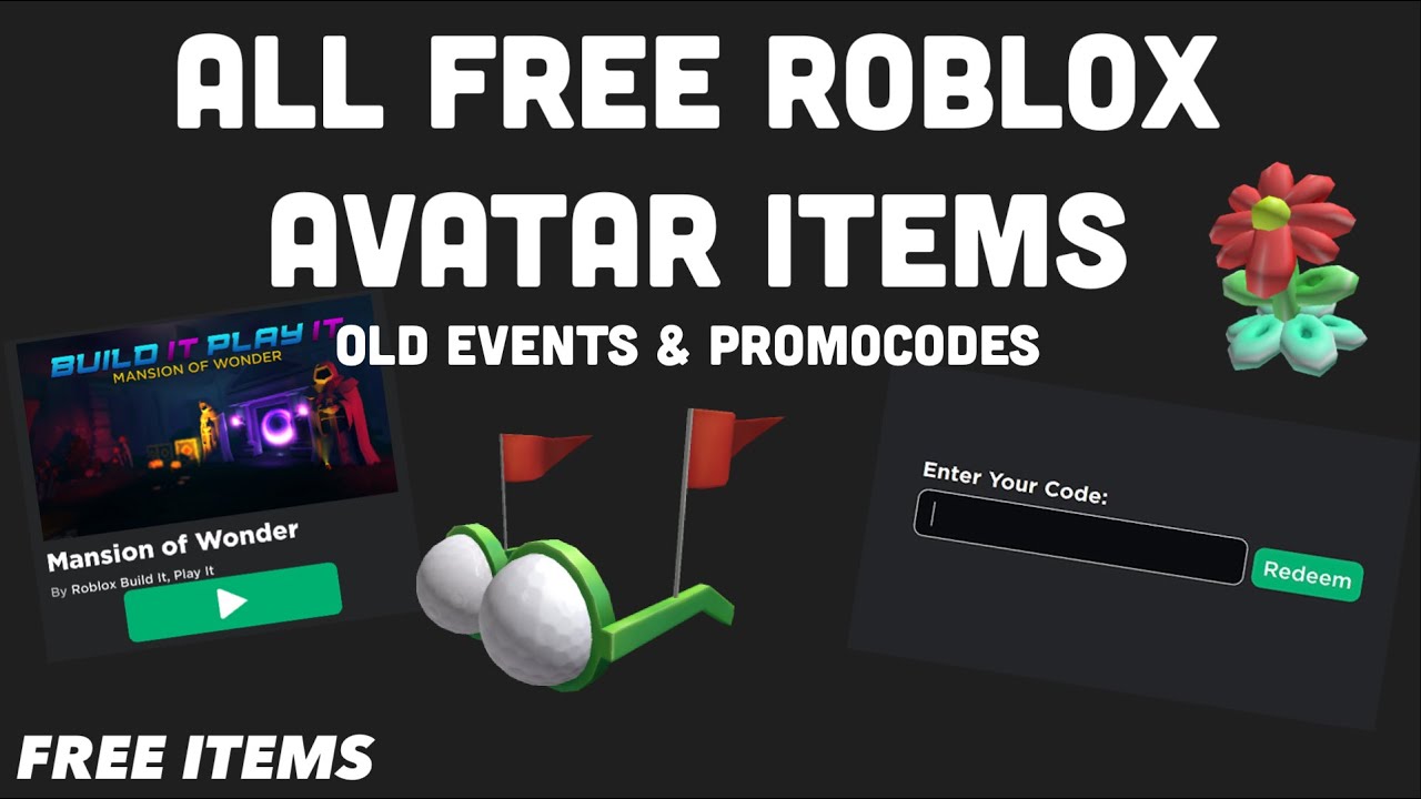 ALL FREE ROBLOX AVATAR ITEMS + New PromoCode - YouTube