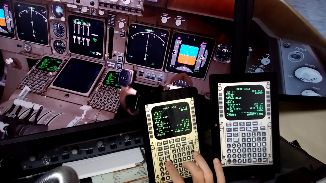 CDU Server-Client software for PMDG 747 V3/Prepar3D V4. - YouTube