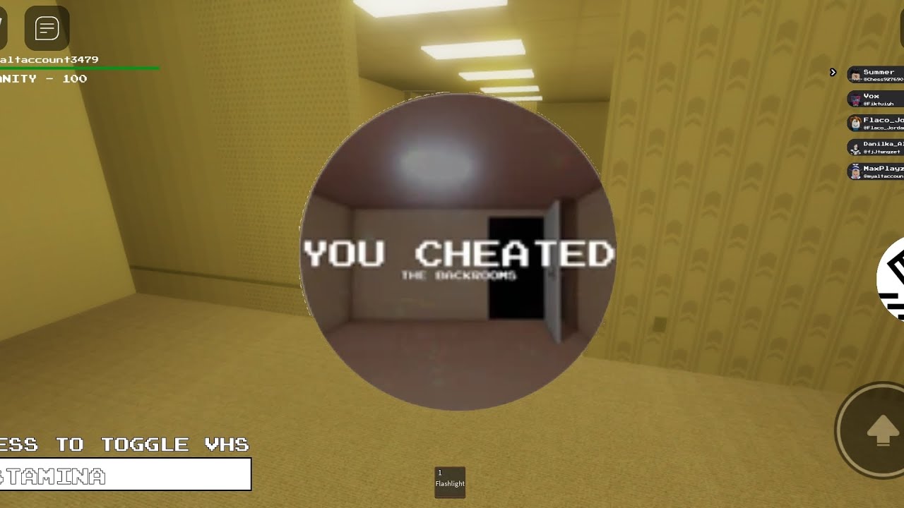 How to get to level "You Cheated" in backrooms redacted. - YouTube