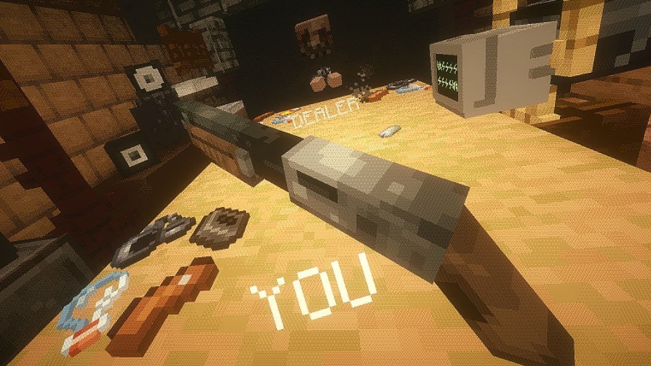 walkthrough BUCKSHOT ROULETTE in minecraft - YouTube