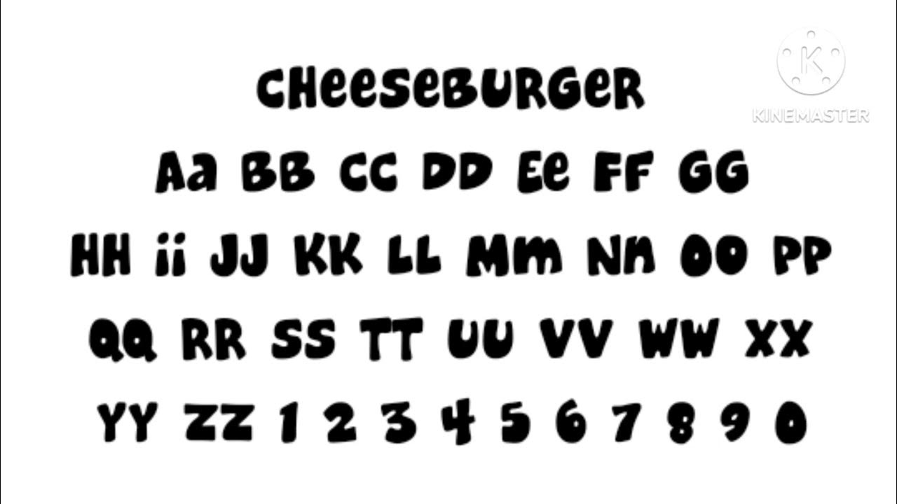 Cheeseburger Font (Free To Use) - YouTube